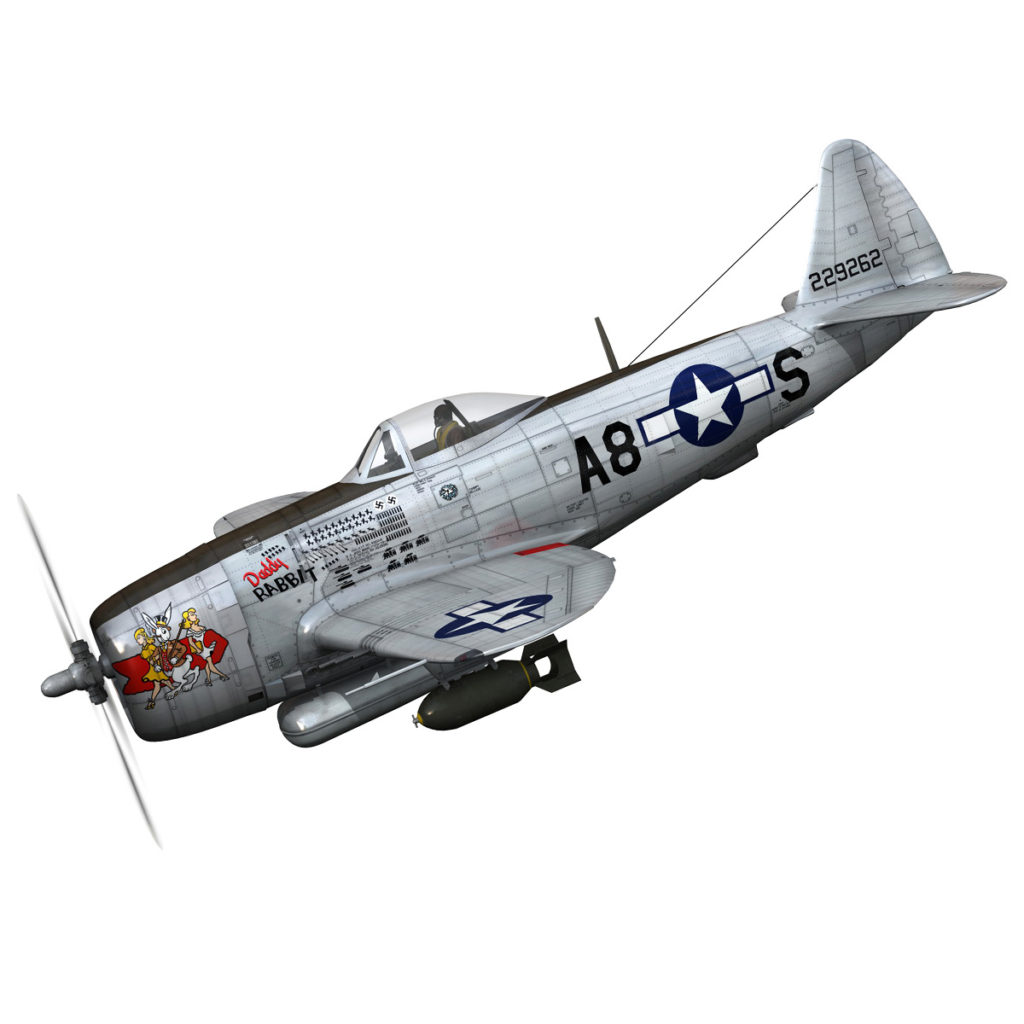 Republic P-47 Thunderbolt - Daddy Rabbit 3D Model - FlatPyramid