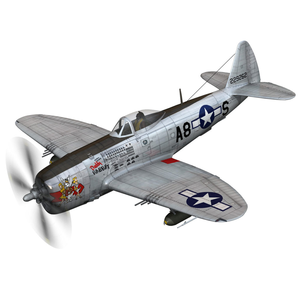 Republic P-47 Thunderbolt - Daddy Rabbit 3D Model - FlatPyramid