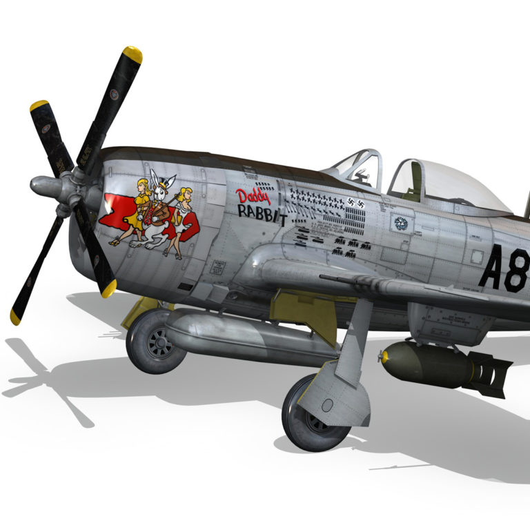 Republic P-47 Thunderbolt - Daddy Rabbit 3D Model - FlatPyramid