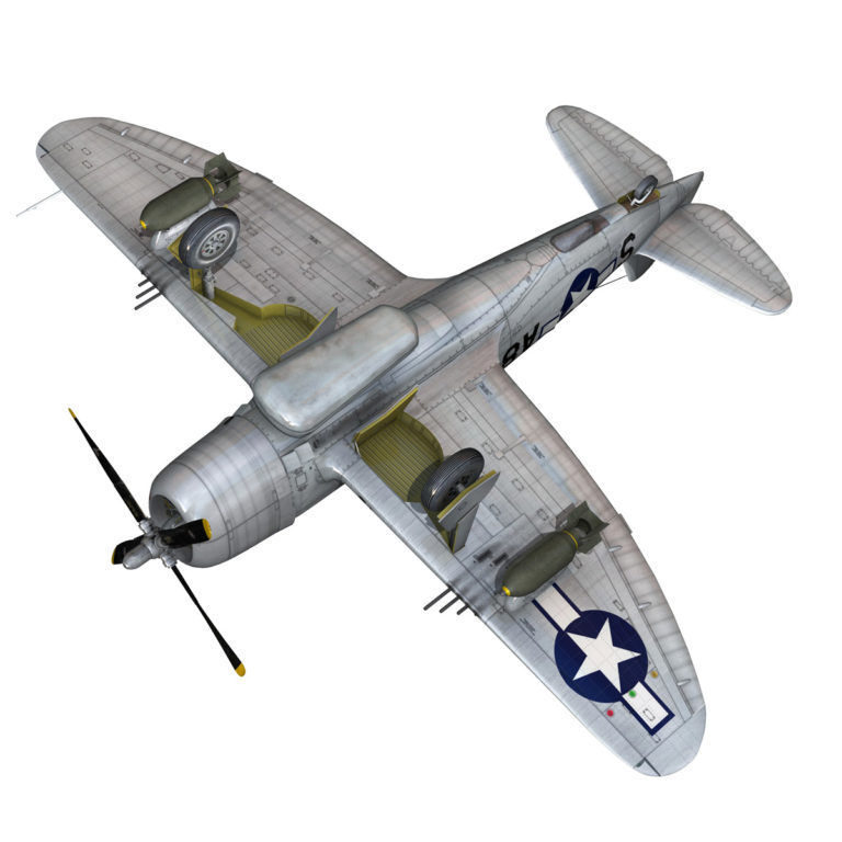 Republic P-47 Thunderbolt - Daddy Rabbit 3D Model - FlatPyramid
