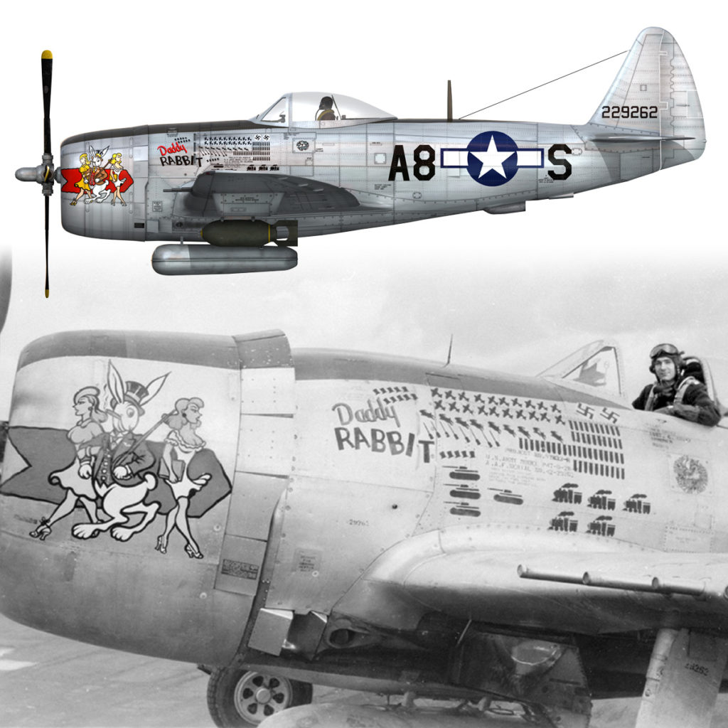 Republic P-47 Thunderbolt - Daddy Rabbit 3D Model - FlatPyramid