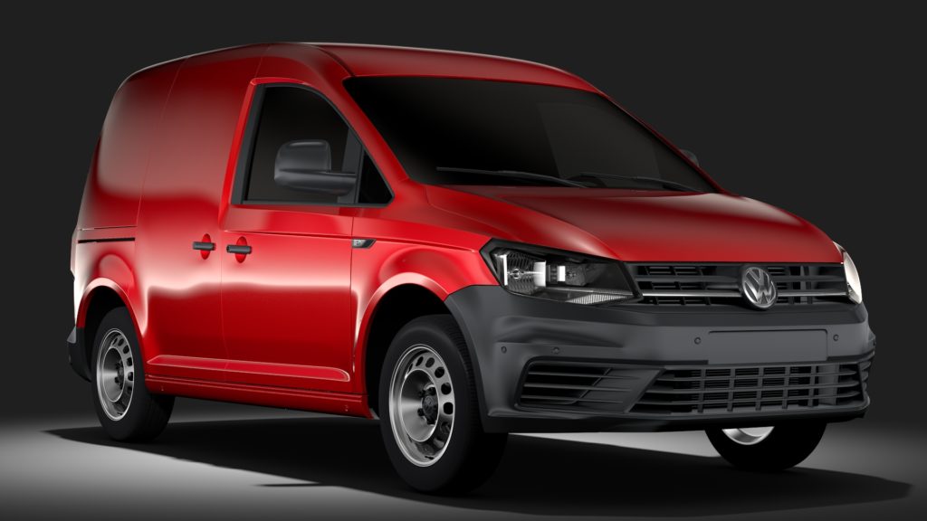Volkswagen Caddy Panel Van L1 2RD 2017 3D Model - FlatPyramid