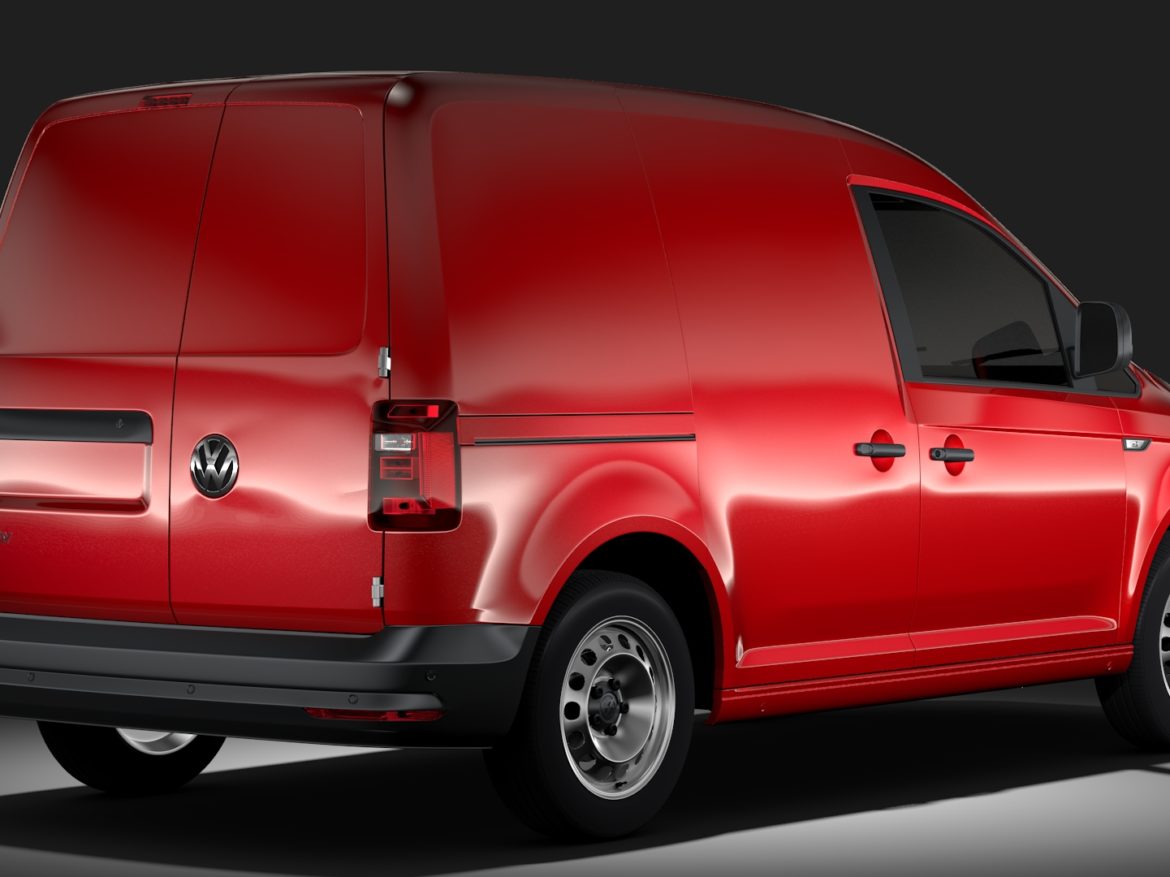 Volkswagen Caddy Panel Van L1 2RD 2017 3D Model - FlatPyramid