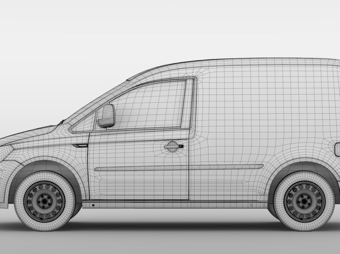 Volkswagen Caddy Panel Van L1 2RD 2017 3D Model - FlatPyramid