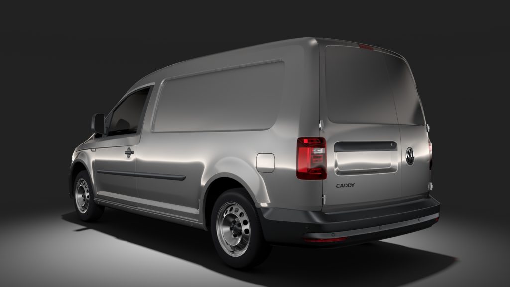 Volkswagen Caddy Panel Van L2 2RD 2017 3D Model - FlatPyramid