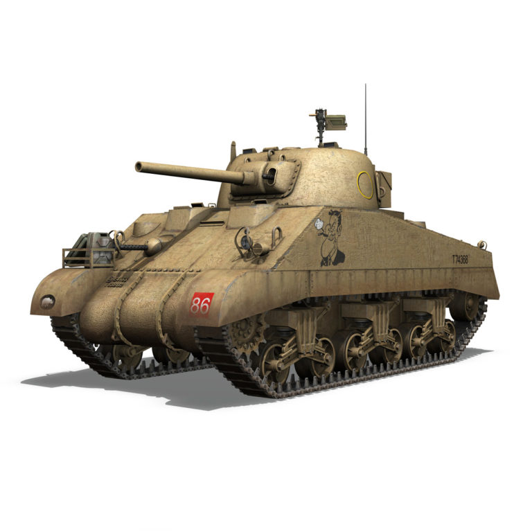 M4 Sherman MK III - Early Production 3D Model - FlatPyramid
