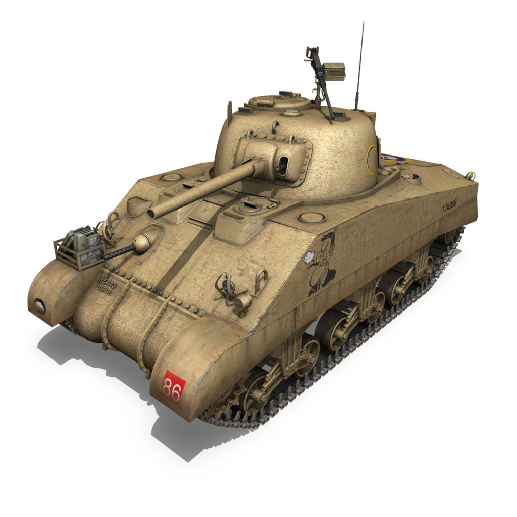 M4 Sherman MK III - Early Production 3D Model - FlatPyramid