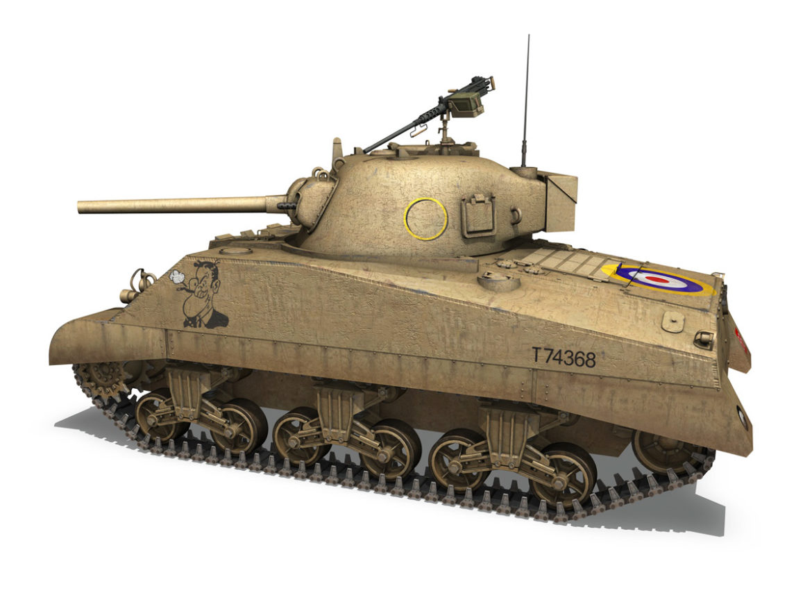 M4 Sherman MK III - Early Production 3D Model - FlatPyramid