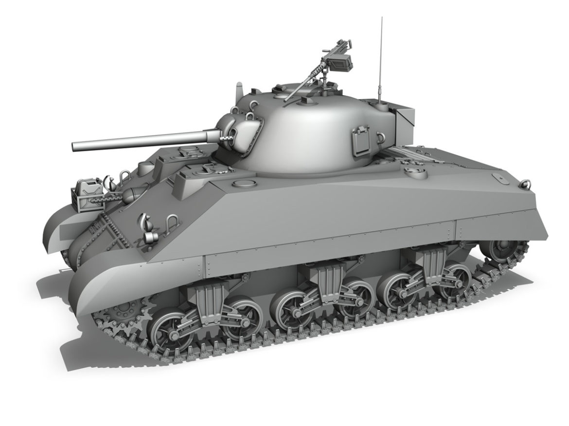 M4 Sherman MK III - Early Production 3D Model - FlatPyramid