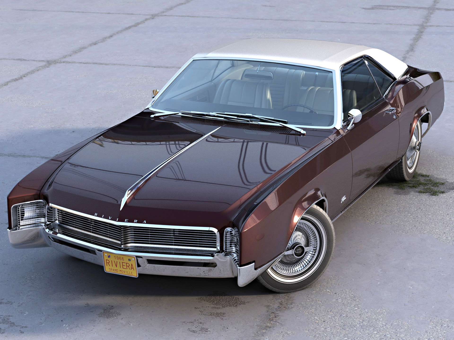 Buick Riviera Coupe 1966 3D Model - FlatPyramid