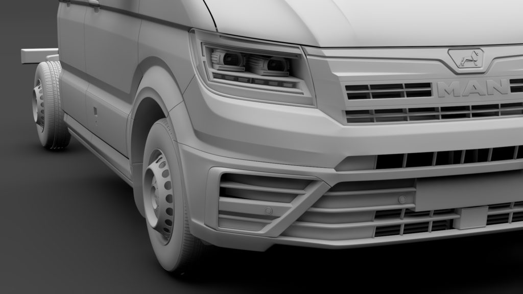 MAN TGE Chassis Double-Cab 2017 3D Model - FlatPyramid