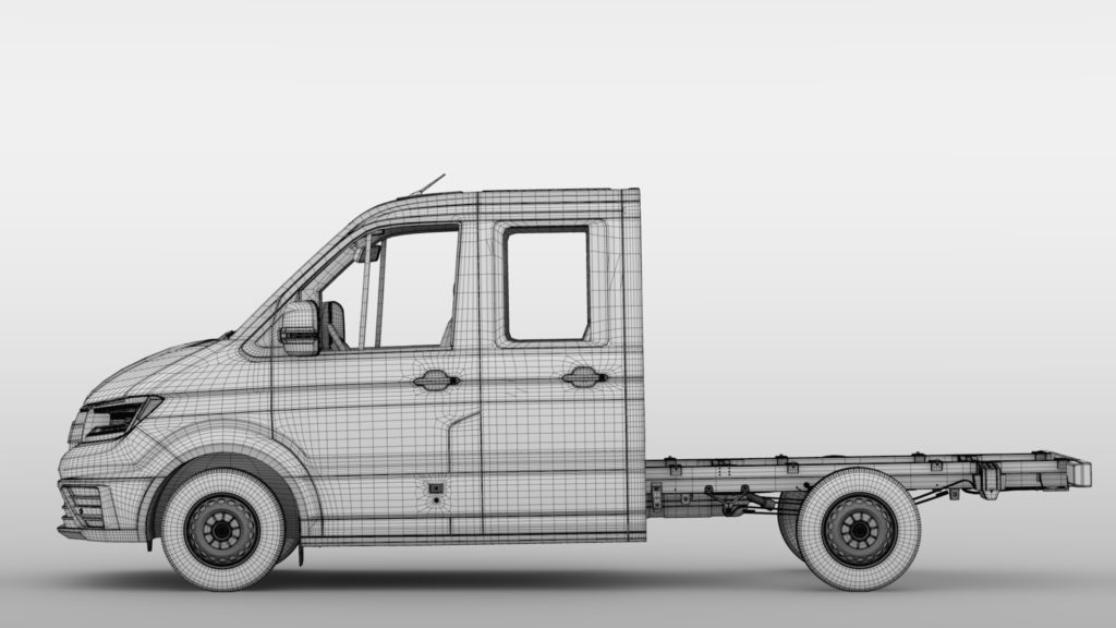 MAN TGE Chassis Double-Cab 2017 3D Model - FlatPyramid