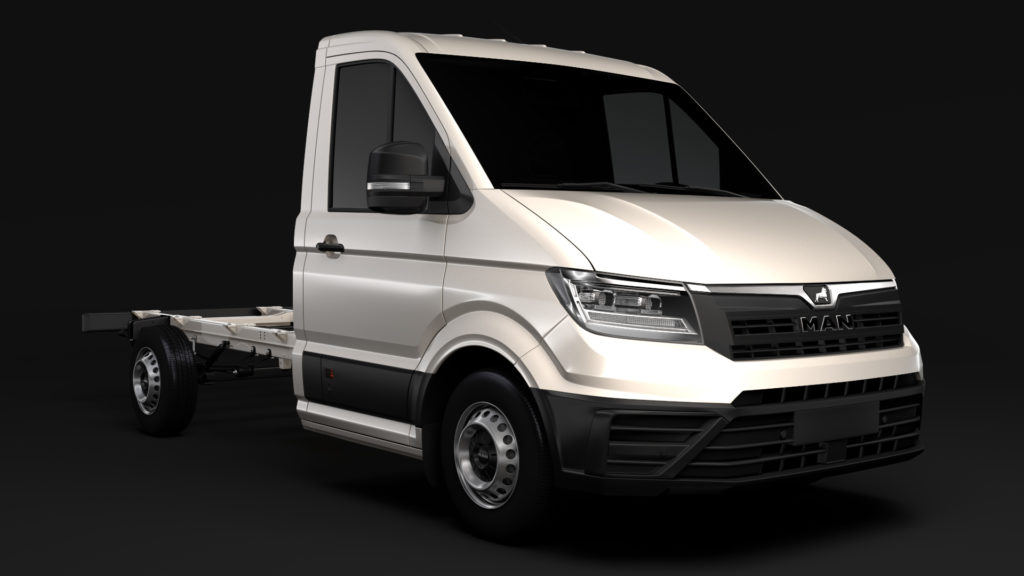 MAN TGE Chassis Single-Cab 2017 3D Model - FlatPyramid