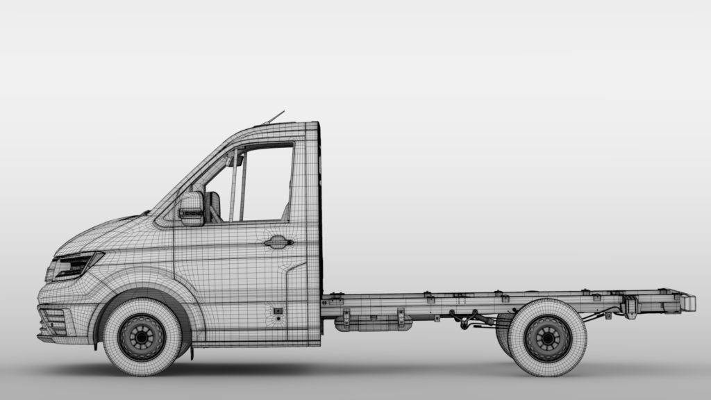 MAN TGE Chassis Single-Cab 2017 3D Model - FlatPyramid