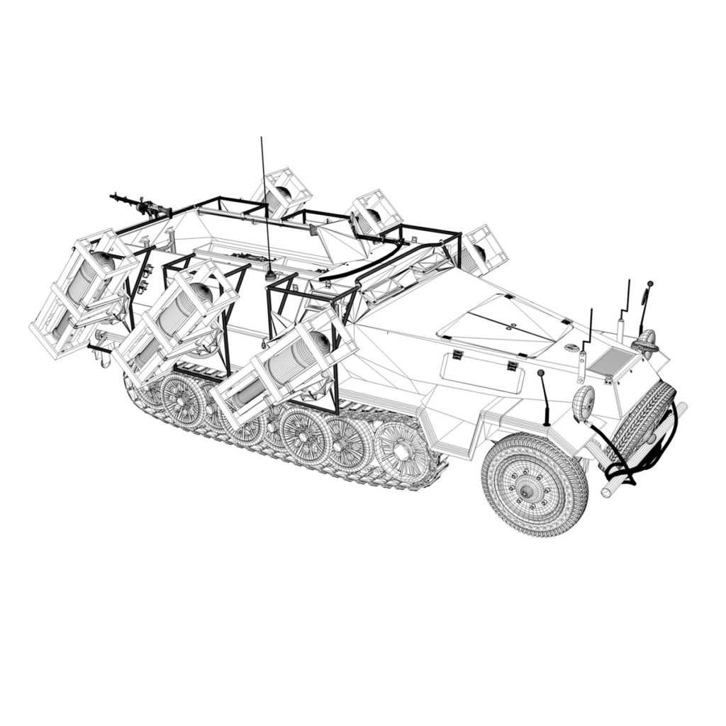 SD.KFZ 251/1 Ausf.B - Walking Stuka - 11PD 3D Model - FlatPyramid