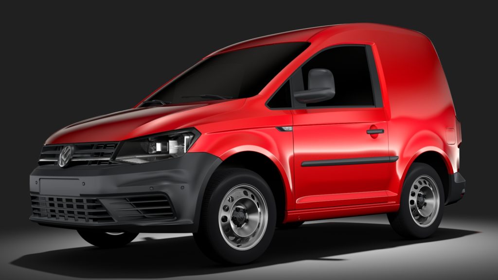 Volkswagen Caddy One Man Van 2017 3D Model - FlatPyramid