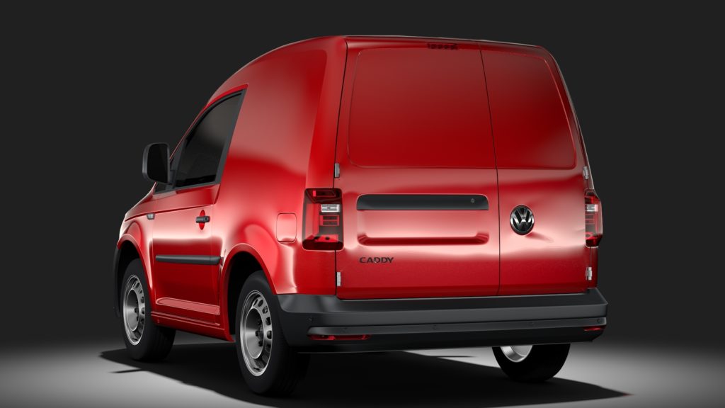 Volkswagen Caddy One Man Van 2017 3D Model - FlatPyramid