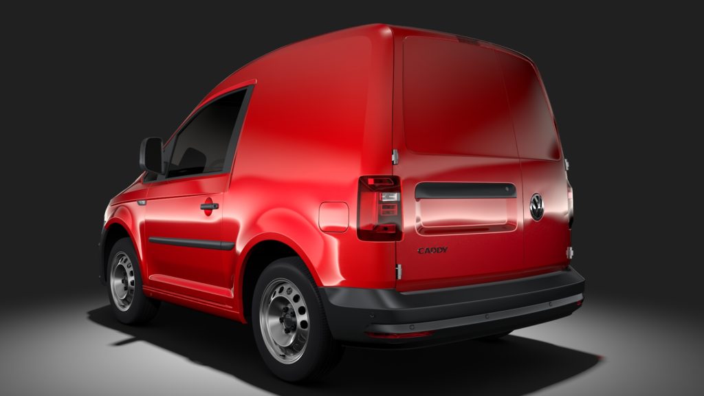 Volkswagen Caddy One Man Van 2017 3D Model - FlatPyramid