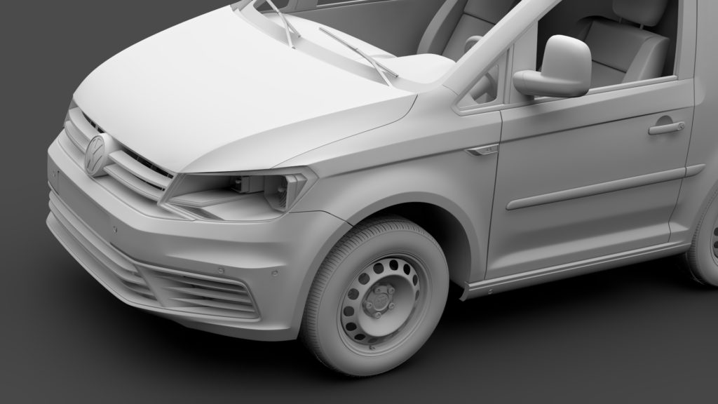Volkswagen Caddy One Man Van 2017 3D Model - FlatPyramid
