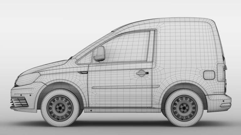 Volkswagen Caddy One Man Van 2017 3D Model - FlatPyramid