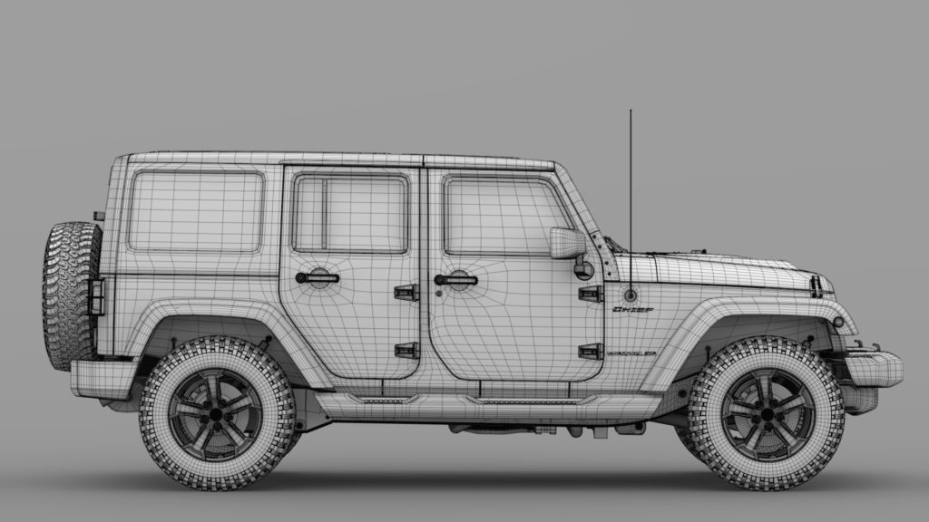 Jeep Wrangler Unlimited Chief JK 2017 3D Model - FlatPyramid
