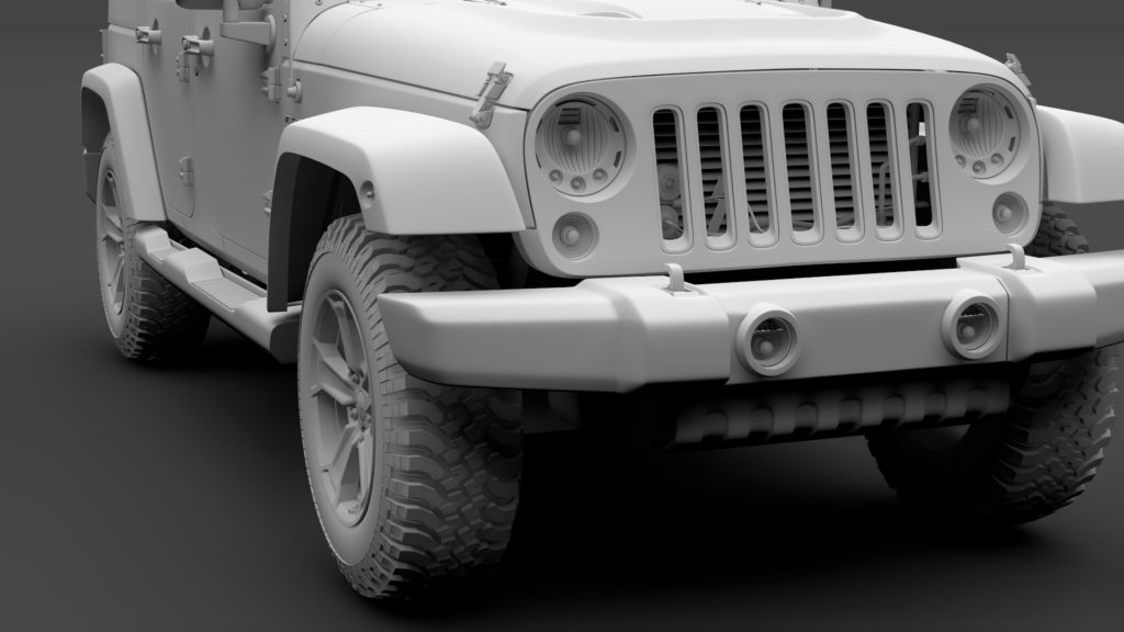 Jeep Wrangler Unlimited Chief JK 2017 3D Model - FlatPyramid