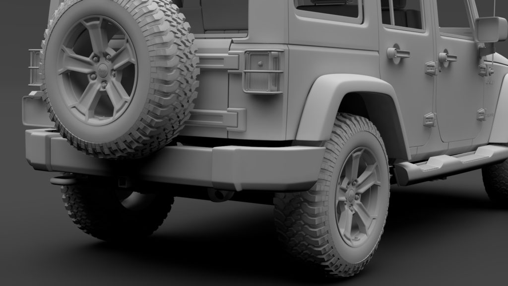 Jeep Wrangler Unlimited Chief JK 2017 3D Model - FlatPyramid