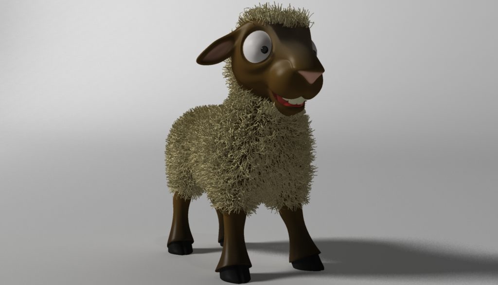 Cartoon Sheep Rigged 3D Model - FlatPyramid