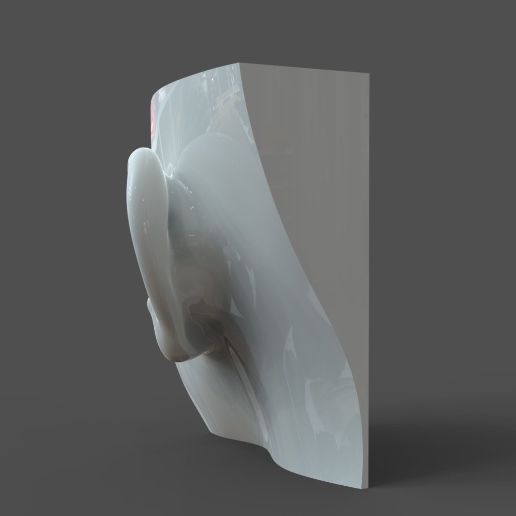 CAD-friendly Casual Woman Ear Model F1P1D0V1ear 3D Model - FlatPyramid