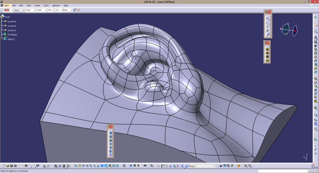 CAD-friendly Casual Woman Ear Model F1P1D0V1ear 3D Model - FlatPyramid