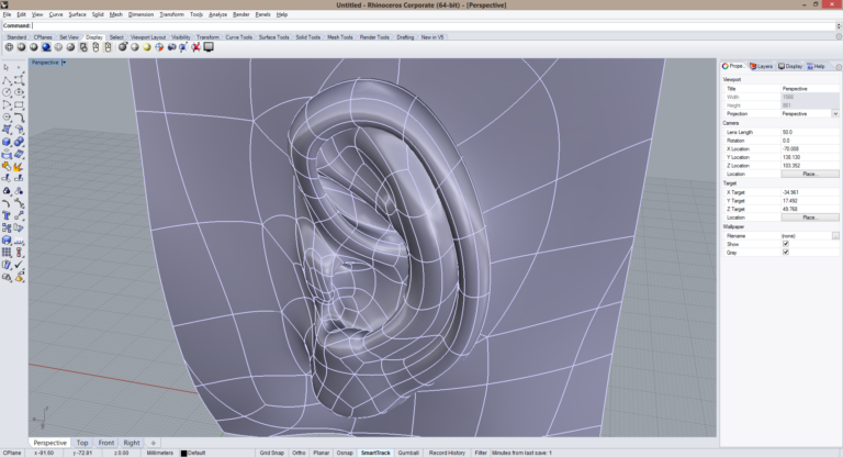 CAD-friendly Casual Woman Ear Model F1P1D0V1ear 3D Model - FlatPyramid