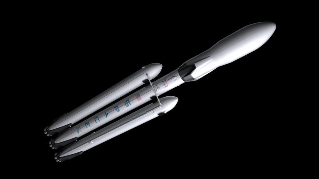 Falcon Heavy V1.2 Fully Reusable 3D Model - FlatPyramid