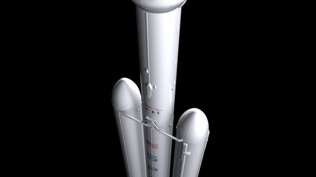 Falcon Heavy V1.2 Non Reusable 3D Model - FlatPyramid