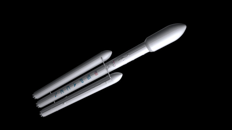 Falcon Heavy V1.2 Non Reusable 3D Model - FlatPyramid