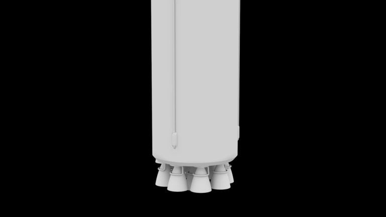 Falcon Heavy V1.2 Non Reusable 3D Model - FlatPyramid
