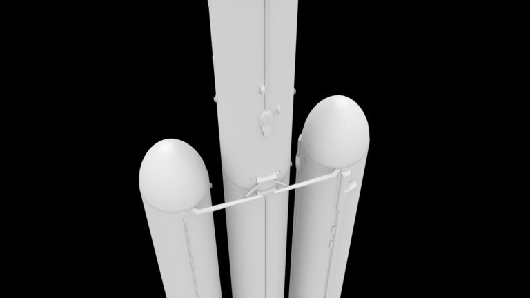 Falcon Heavy V1.2 Non Reusable 3D Model - FlatPyramid