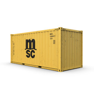 20 feet MSC standard shipping container 3D Model - FlatPyramid