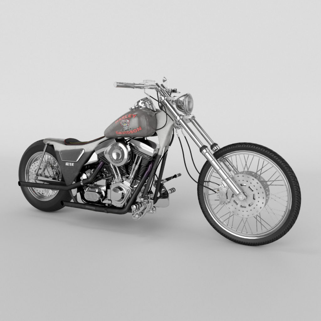 Harley Davidson FXR 1989 Custom 3D Model - FlatPyramid