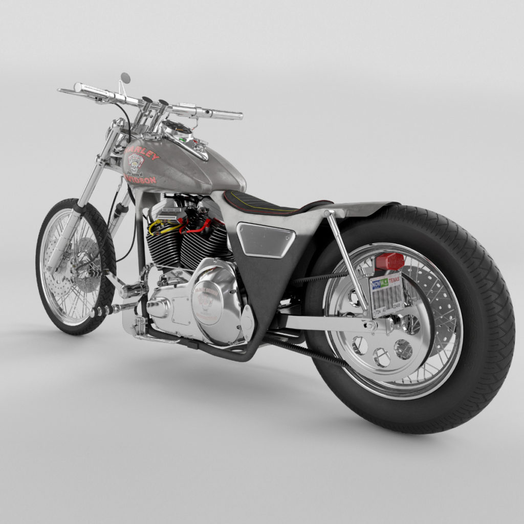 Harley Davidson FXR 1989 Custom 3D Model - FlatPyramid