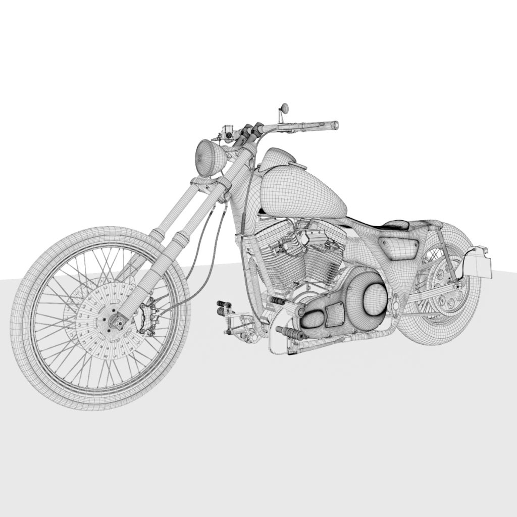 Harley Davidson FXR 1989 Custom 3D Model - FlatPyramid