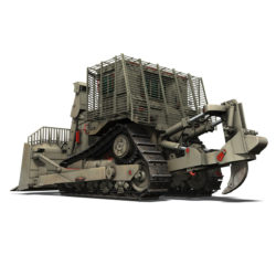 Israeli Armored D9R Bulldozer - IDF 3D Model - FlatPyramid