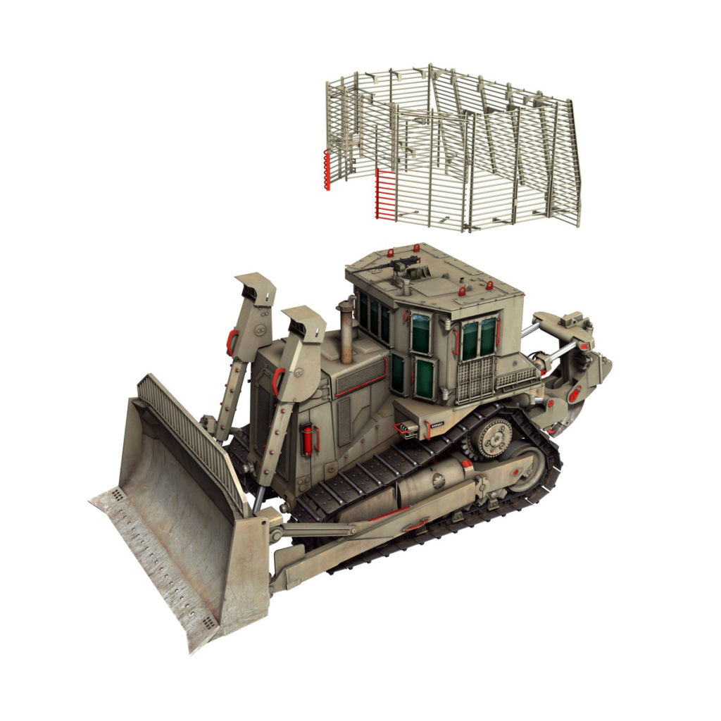 Israeli Armored D9R Bulldozer - IDF 3D Model - FlatPyramid