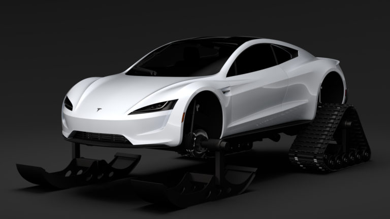 Tesla Roadster Ski 2018 3D Model - FlatPyramid