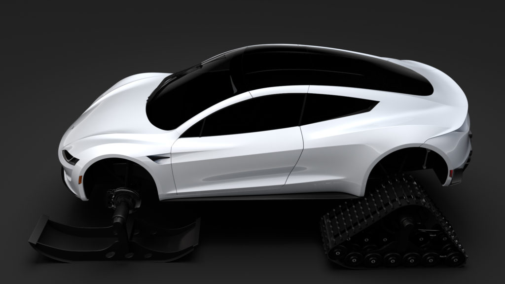 Tesla Roadster Ski 2018 3D Model - FlatPyramid