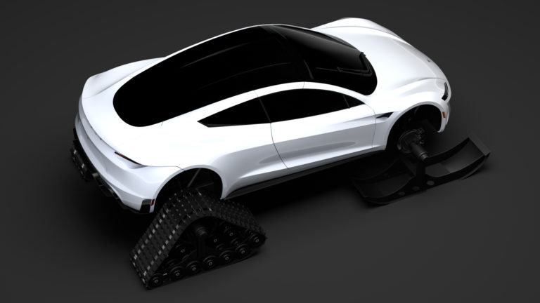 Tesla Roadster Ski 2018 3D Model - FlatPyramid