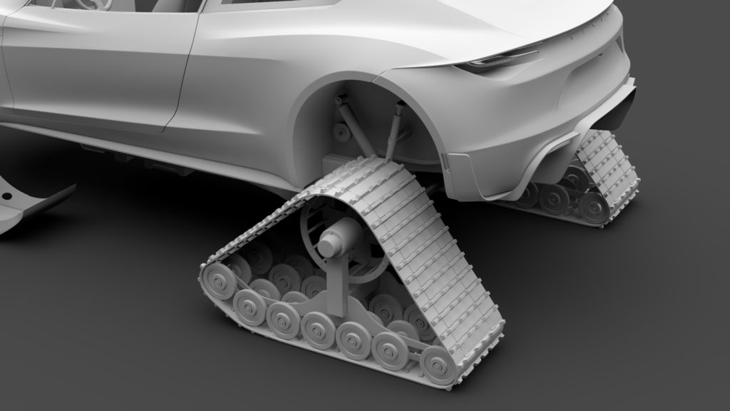 Tesla Roadster Ski 2018 3D Model - FlatPyramid