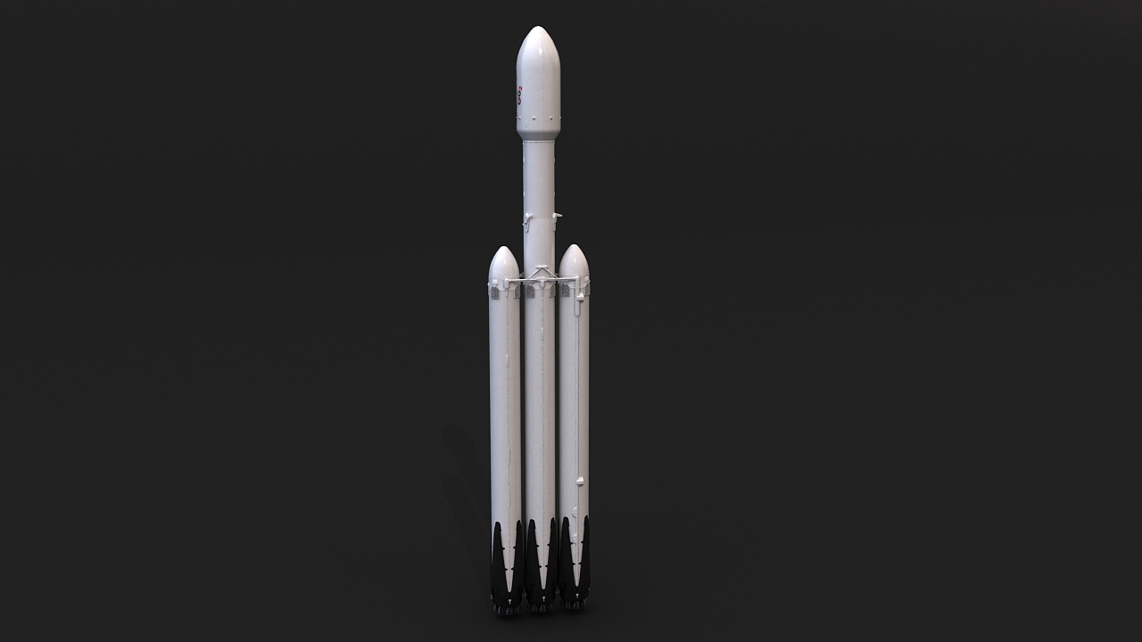 Falcon Heavy 3D Model