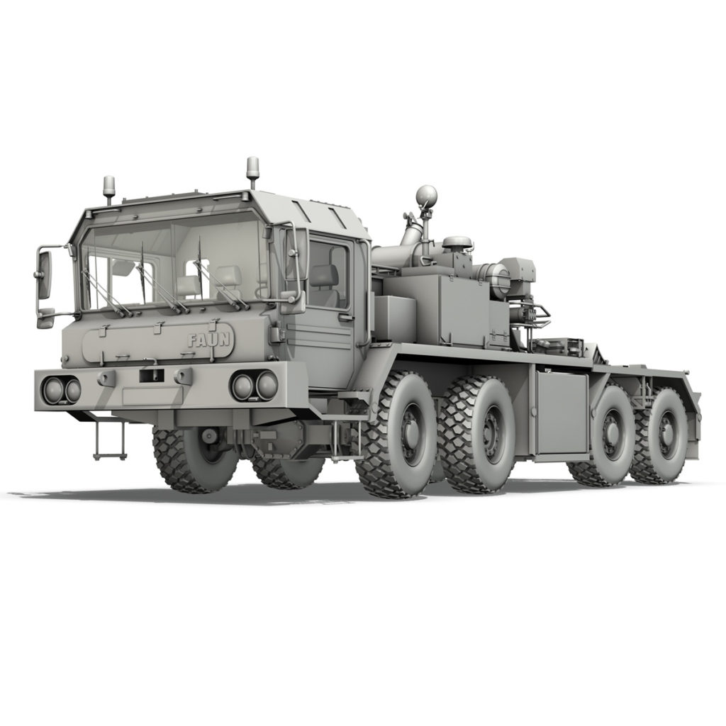 Faun STL-56 Heavy Tractor 3D Model - FlatPyramid