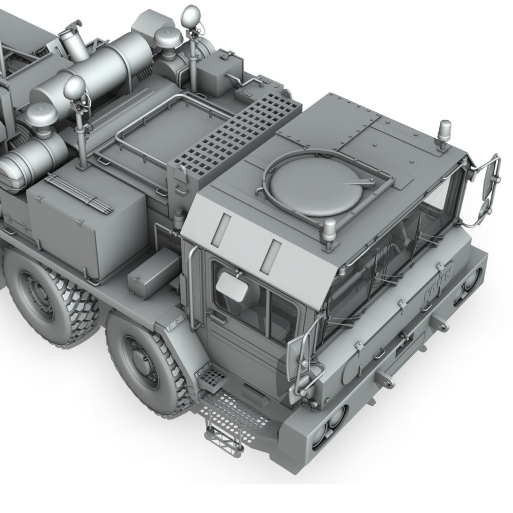 Faun STL-56 Tractor with 56t Semi Trailer 3D Model - FlatPyramid