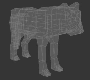 Low poly wolf 3D Model - FlatPyramid